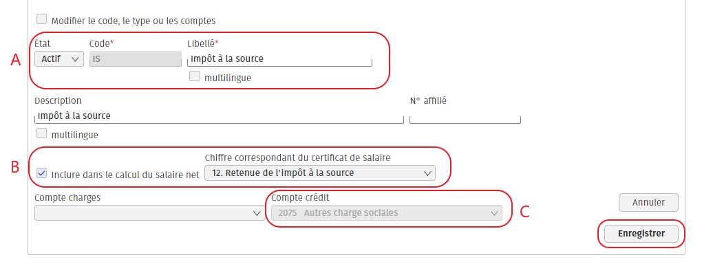 Paramétrer l'impôt à la source pour un employé | mcakalescience.com